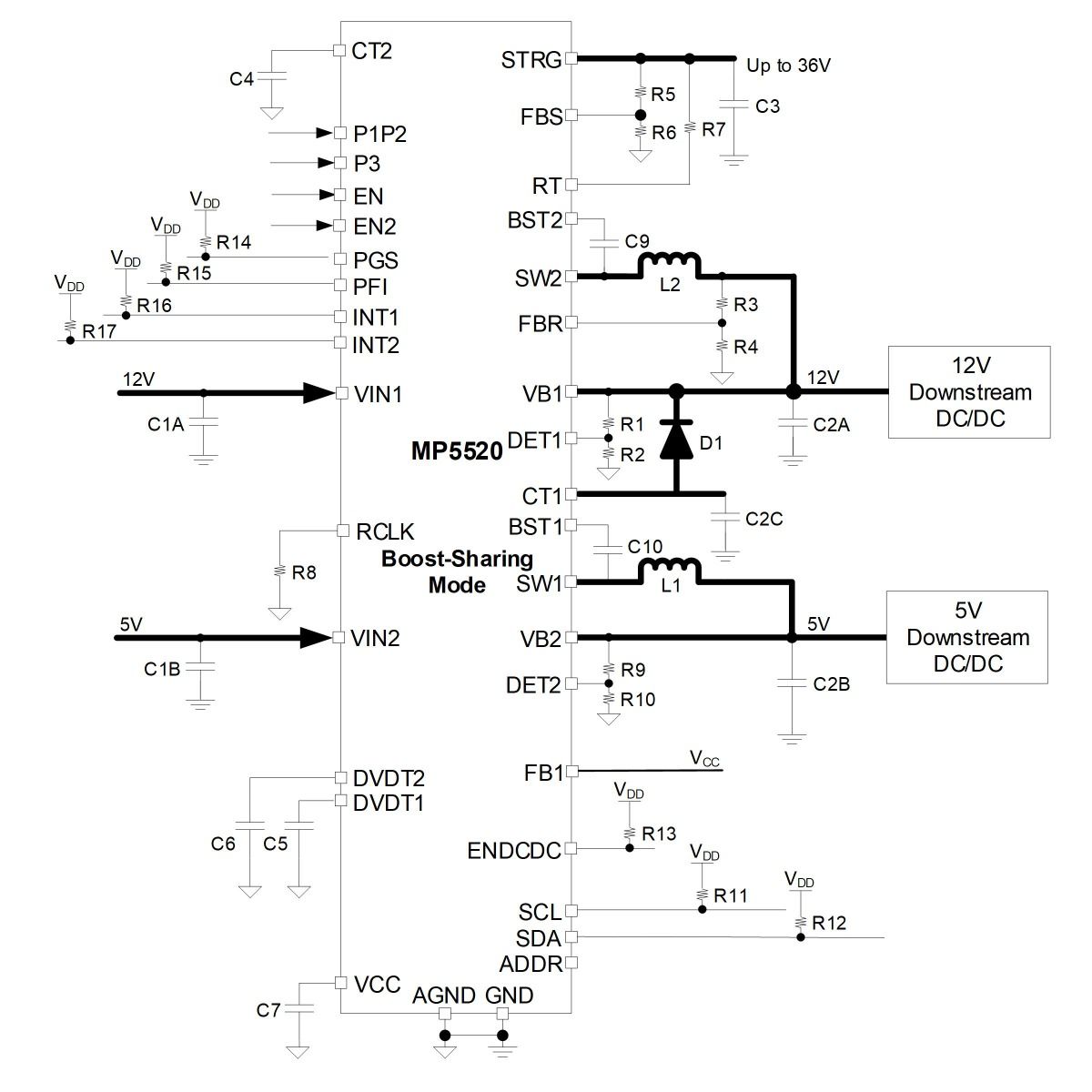 MP5493 | 36V, 0.6A, 550kHz, Synchronous Buck Supercapacitor Charger and ...