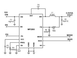 MP2263 | Converters | Wide Input 3.3V - 30V, 3A, 12? IQ, Synchronous ...