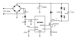 MP4000 | No PFC, No-Triac Dimming | Offline Buck LED Controller | MPS ...