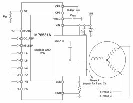 MP6531A | Brushless DC Pre-Drivers | 5V - 60V, Three-Phase, Brushless ...