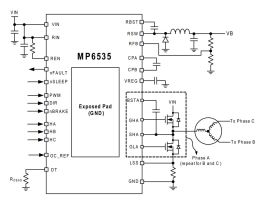 MP6535 | Brushless DC Pre-Drivers | 5V-55V 3-Phase BLDC Motor Pre ...