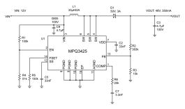 MPQ3425-AEC1 | Step-Up | MPQ3425-AEC1, Automotive Grade, 3A, 50V Boost Converter with ...