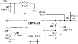 MP3424 | Current Programmable, CC/CV, Synchronous, Step-Up Converter ...